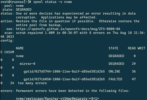 Zpool Degraded Because Of Corrupt Snapshots How To Fix Truenas Community