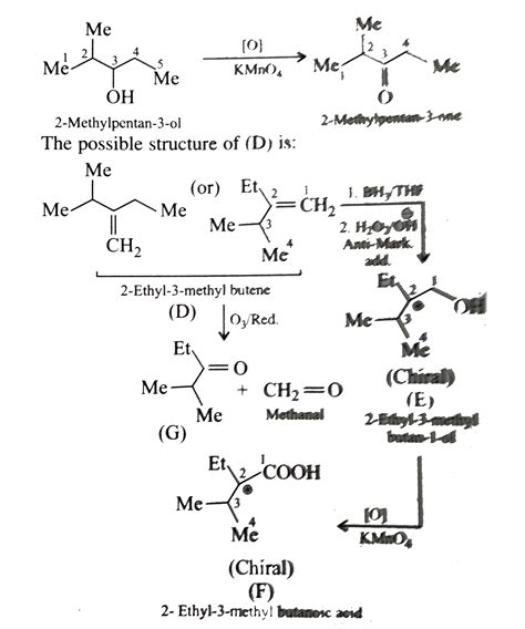 Compound D An Isomer Of A In Problem 4 Reacts With Bh 3 Thf An