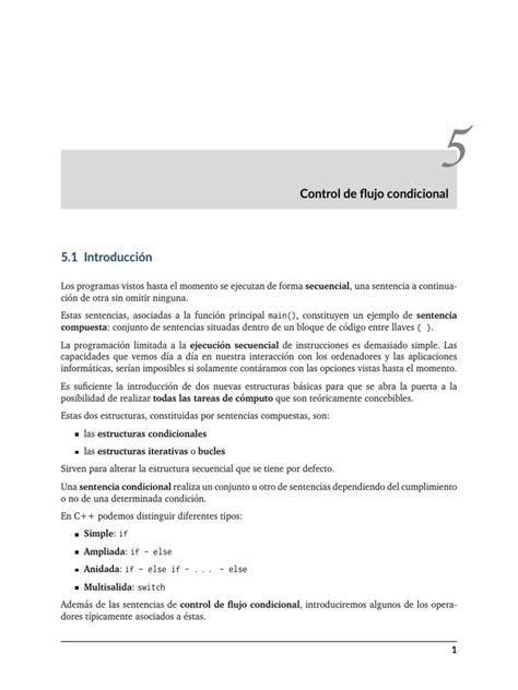 Control Flujo Condicional Pdf C Flujo De Control