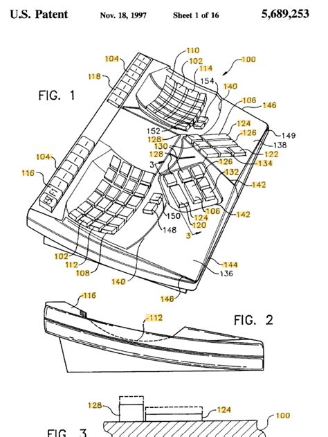 Kinesis Keyboard Patent 1993