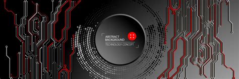 Abstract Technology Circuit Board Communication Vector Image