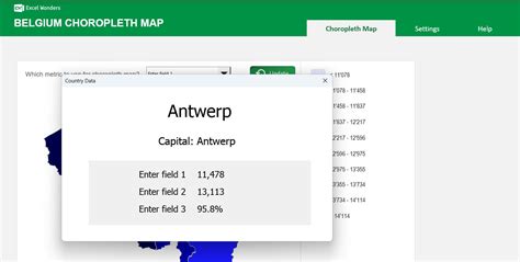 Belgium Choropleth Map Excel Template Excel Wonders Detailed Data