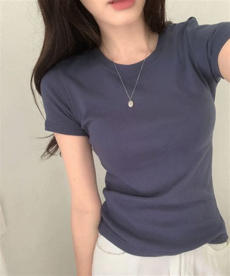 라뷰마켓 라운드ver 일년내내 3kg 라운드넥 부드러운 면 슬림 반팔티 8color 슬림핏면티면반팔티슬림면티기본면반팔티
