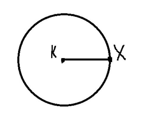 Накресліть довільний відрізок ХК і коло з центром у точці К і радіусом КХ Школьные Знания Com