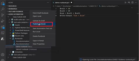Azure Automation Extension For Visual Studio Code Microsoft Learn