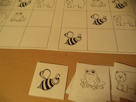 Начален учител Игра за развиване на мисленето Судоку с картинки за деца