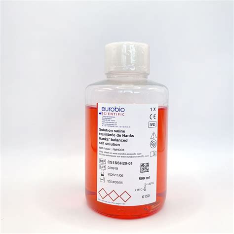 Hanks Balanced Salt Solution Hbss 1x Eurobio Scientific