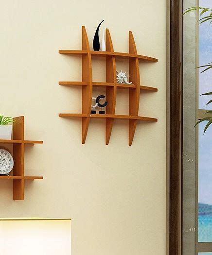 ชั้นวางของติดผนังไม้ แบบตาราง 12 ช่อง Decoriq Wazzadu