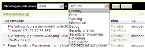 MovableType Org Documentation Monitoring Your System Activity Log