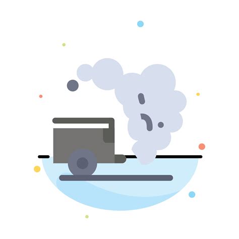 Dump Environment Garbage Pollution Abstract Flat Color Icon Template
