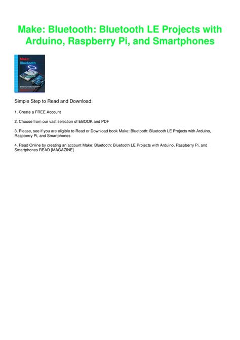 ppt download pdf make bluetooth bluetooth le projects with arduino