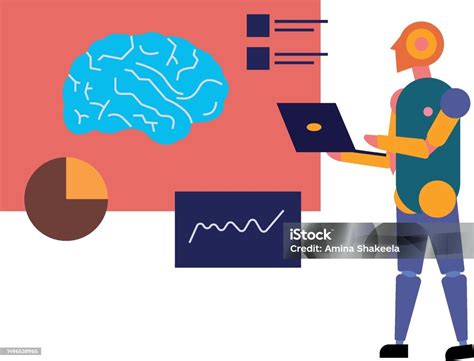 Le Robot Travaille Sur La Programmation Du Cerveau Vecteurs Libres De Droits Et Plus Dimages