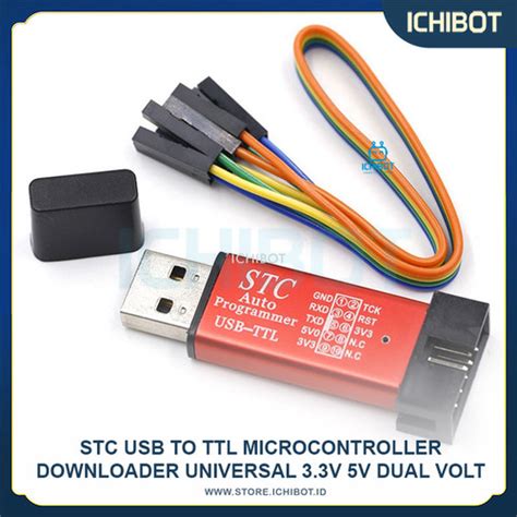 jual stc usb to ttl microcontroller downloader universal 3 3v 5v dual