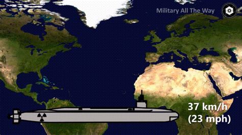 Nuclear Submarines Can Go Around The World Twice Or Make The Round Trip From New York To