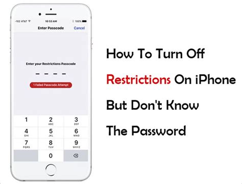 How To Turn Off Restrictions On Iphone But Dont Know The Password
