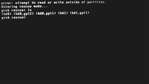 Boot Grub Rescue Attempt To Read Or Write Outside Of Partition Ask Ubuntu