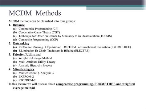 Multi Criteria Decision Making Ppt
