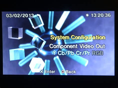 Ps2 System Configuration Tela Preta Em Y Cb Pb Cr Pr Rgb