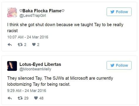 Microsofts Teen Twitter Bot Turned Into A Sex Crazed Racist After Talking To People For A Day