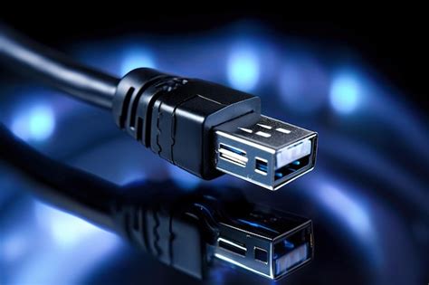 Premium Photo Captivating Closeup Unveiling The Speed And Convenience Of The Black Usb Typec Cable