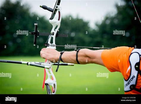 Man Aiming Bow Arrow Man Stock Photos Man Aiming Bow Arrow Man Stock Images Alamy