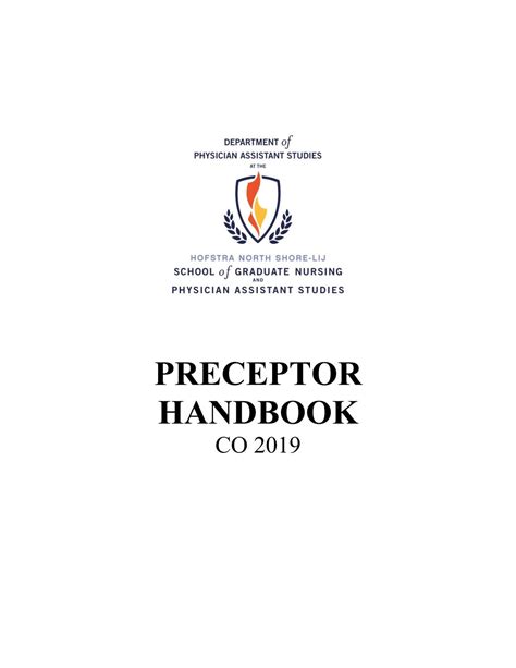 Preceptor Handbook 2019 By Hofstra University Issuu