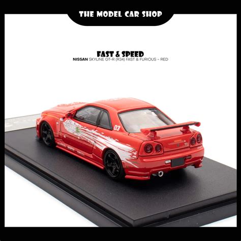 Fast And Speed Nissan Skyline Gt R R34 Fast And Furious Red