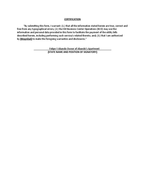 Bup Acknowledgement Form Pdf