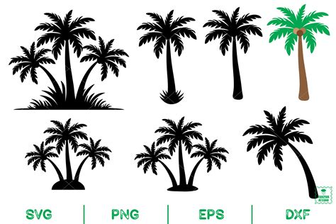 Palm Tree Bundle Palm Tree Svg Graphic By Anuchasvg · Creative Fabrica