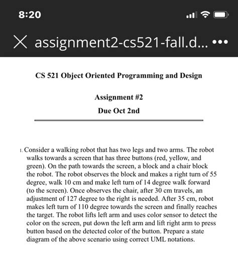 Solved 820 X Assignment2 Cs521 Falld Cs 521 Object
