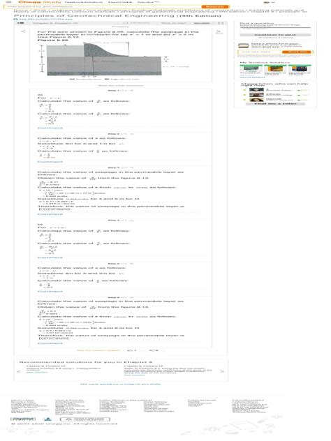 Solved For The Weir Shown In Figure 8 26 Calculate The Seepag Pdf