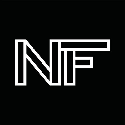 Nf Logo Monogram With Line Style Negative Space 16566515 Vector Art At