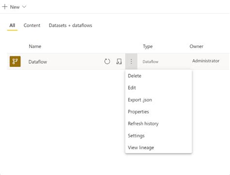 configure and consume a dataflow power bi microsoft learn