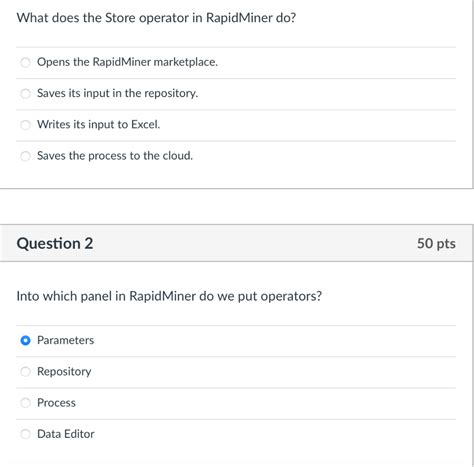 Solved What Does The Store Operator In Rapidminer Do Opens
