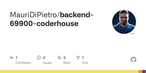 Github Mauridipietro Backend Coderhouse