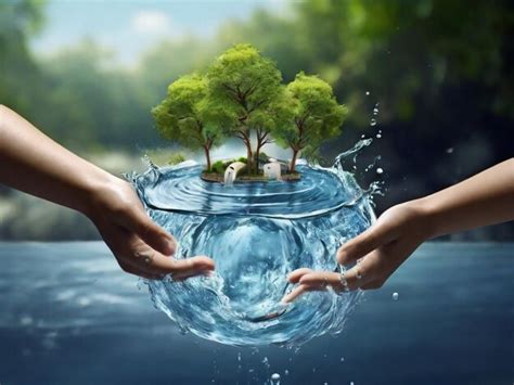 Premium Photo In The Concept Of Save The Water Protection