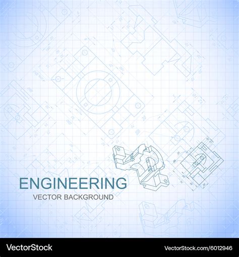 Engineering Blueprint Background Royalty Free Vector Image