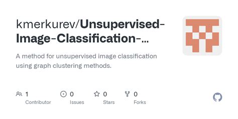Github Kmerkurev Unsupervised Image Classification Using Graph Clustering Methods A Method
