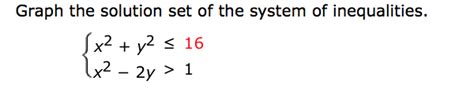 Solved Graph The Solution Set Of The System Of Inequalities