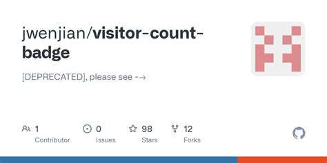 Github Jwenjianvisitor Count Badge Deprecated Please See