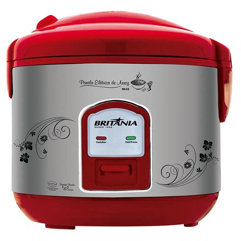 Panela Arroz Eletrica Britania 10xicara Pa10 Vermelha 220v Shopee Brasil