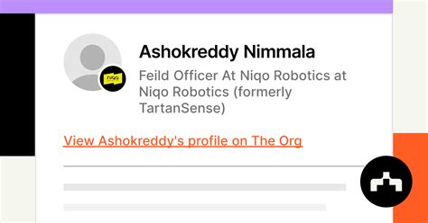 ashokreddy nimmala feild officer at niqo robotics at niqo robotics formerly tartansense