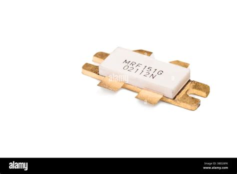 Rf Power Field Effect Transistor Mrf151g On White Background Stock