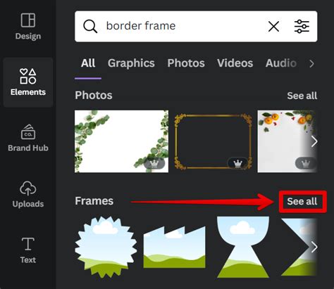 how do you put a border around a picture in canva