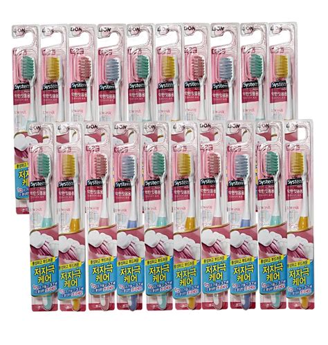 Lion 시스테마 칫솔 20개 저자극 약한 잇몸용 초극세모 최근제조 티몬