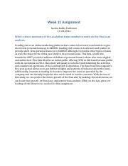 Week 11 Assignment Docx Week 11 Assignment Sachin Reddy Podduturi 11