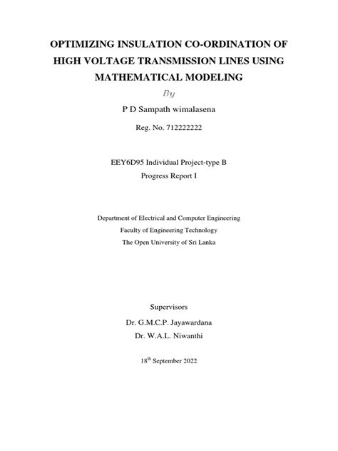 Optimizing Insulation Selection For High Voltage Transmission Lines Using Mathematical Modeling