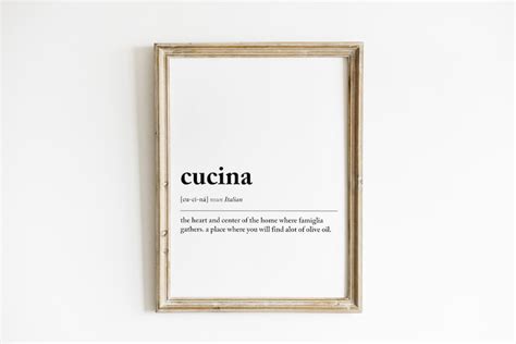 Italian Definition Print Set Of 6 Printable Italian Wall Etsy