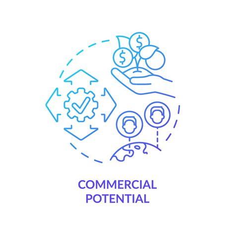 Commercial Potential Blue Gradient Concept Icon 16090212 Vector Art At