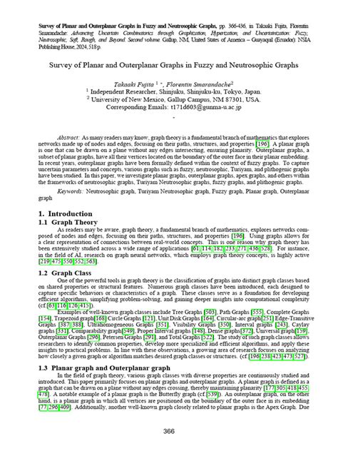 Survey Of Planar And Outerplanar Graphs In Fuzzy And Neutrosophic Graphs Pdf Vertex Graph